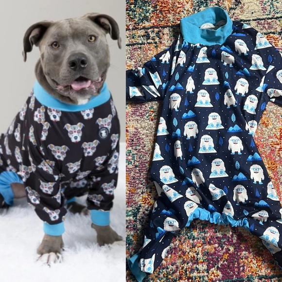 pittie clothing co | Dog | Pittie Clothing Co Pitbull Pajama Yeti Print ...